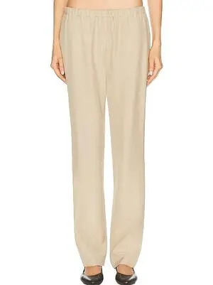 Loulou De Saison Scot Ankle Length Straight Leg Pant - Beige
