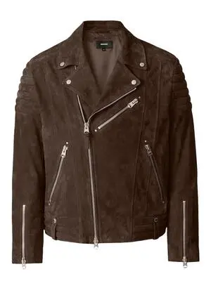 Mackage Kenneth-su Suede Biker Jacket - Umber