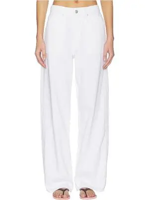 DL1961 Taylor Aura High-rise Barrel Jeans - White Hemp