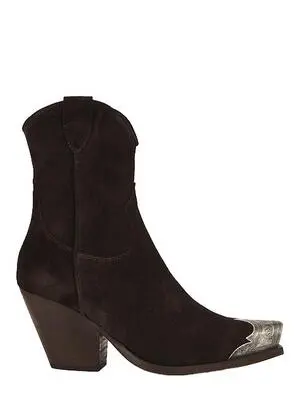 Free People Brayden Western Boot - Chocolate Suede