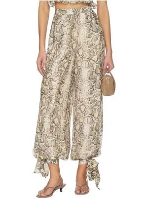 Bardot Alira Printed Balloon Pant - Snake Skin