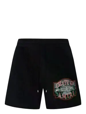 Amiri Logo Graphic Shorts - Black
