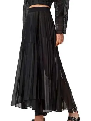 ALLSAINTS Micaela Pleated Skirt - Black