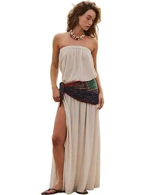 Free People Strapless Maxi Dress - Natural