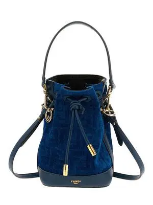 Fendi Mini Mon Tresor Bucket Bag Blu