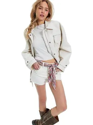 AGOLDE Aubrey Relaxed Fit Jacket - Chalk White