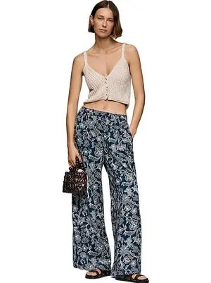 Scotch & Soda Eleni Printed Pants - Blue Pattern