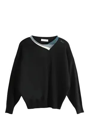 KIKO KOSTADINOV Vig Collar Jumper - Collar Black/cream/pine