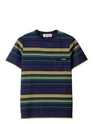Miu Miu Striped Jersey Shirt - Blue
