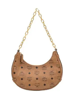 Mcm Aren Vi Small Hobo Bag - Cognac