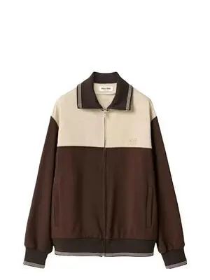 Miu Miu Zipper Sweatshirt - Cocoa/sand