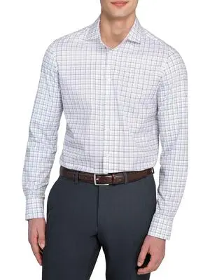W.R.K Slim Fit Plaid Reworked Dress Shirt - White/grey