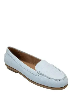 Aerosoles Croc-embossed Loafer - Pale Blue