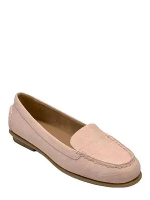 Aerosoles Croc-embossed Loafer - Pale Pink
