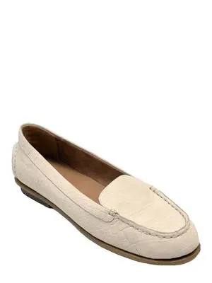 Aerosoles Croc-embossed Loafer - Stone