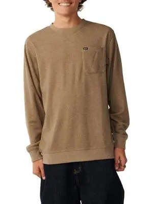 Rip Curl Grid Crewneck Pocket Sweatshirt - Walnut