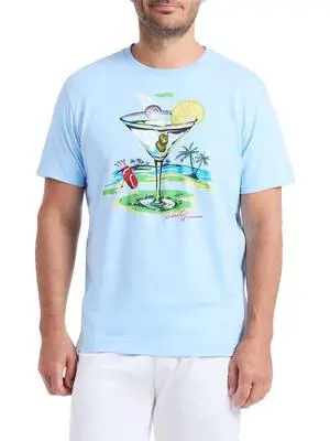 Robert Graham Hole In Fun Graphic T-shirt - Light Blue