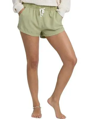 BILLABONG Drawstring Dolphin Hem Shorts Avocado