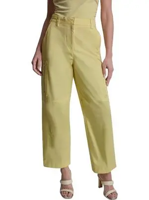 Dkny Stretch Cotton Poplin Cargo Pants - Buttercream