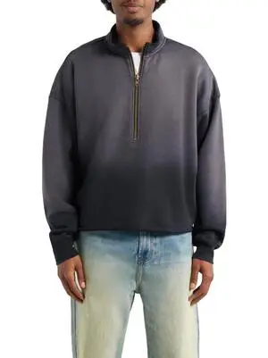 ELWOOD Oversized Raw Edge Quarter Zip Pullover