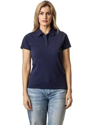 VOTTERA Organic Cotton Polo Shirt - Navy Blue