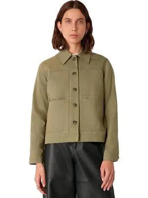Whistles Mia Pocket Detail Jacket - Khaki