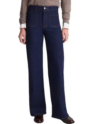 Madewell Patch Pocket High-waist Wide-leg Jeans - Rinse Wash