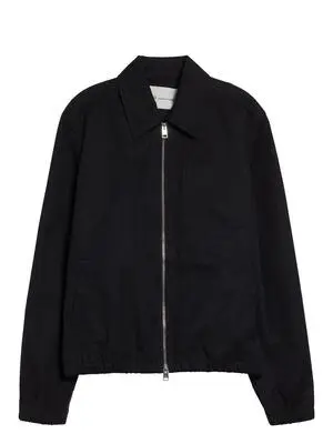 Ami Embossed Logo Cotton Zip Jacket - Noir