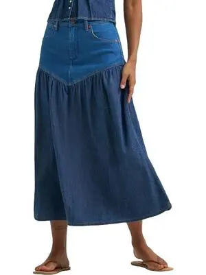 WRANGLER Western Tiered Midi Skirt