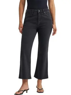 Wrangler High-rise Kick Flare Jeans - Outlaw Black