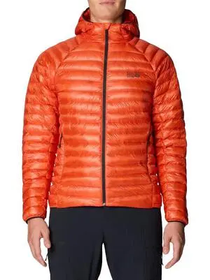 Mountain Hardwear Ghost Whisperer Hooded Packable 1000 Fill Power Down Puffer Jacket - State Orange
