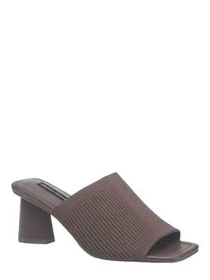 French Connection Styles Knit Stretch Mule - Chocolate