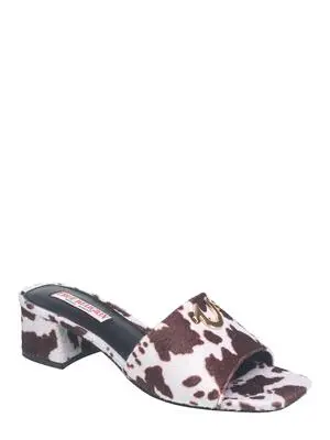 True Religion Single Strap Block Heel - Cow
