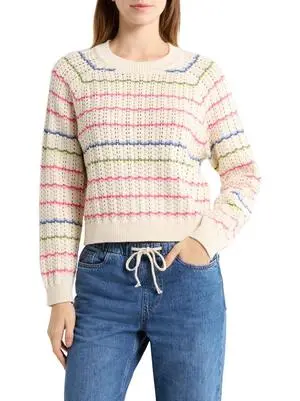 MARINE LAYER Mina Cotton Pointelle Sweater