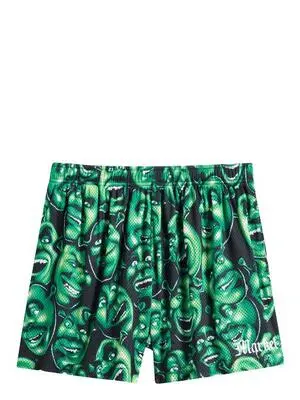 MARKET Printed Mesh Shorts - Green