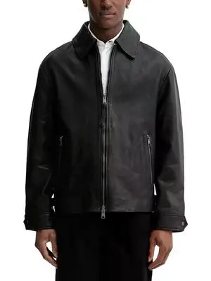 ALLSAINTS Garrison Collared Zip Jacket - Black