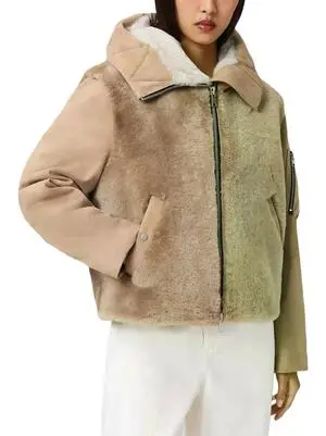 ALLSAINTS Dexter Collared Shearling Jacket - Neutrals