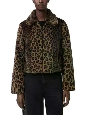 ALLSAINTS Saye Leopard-print Jacket - Brown
