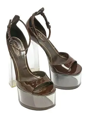 Valentino Garavani Tan-go Platform Sandals - Brown