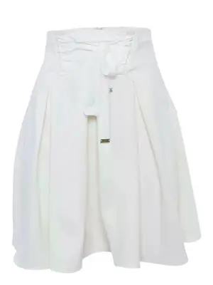 Elisabetta Franchi Pleated Mini Skirt - White