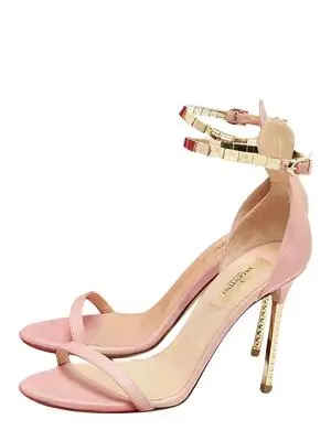 Valentino Garavani Embellished-heel Sandals - Pink