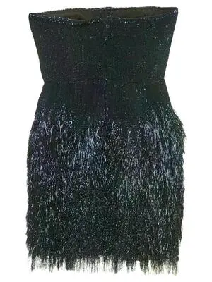 Roberto Cavalli Lurex Sequin Strapless Mini Dress - Blue