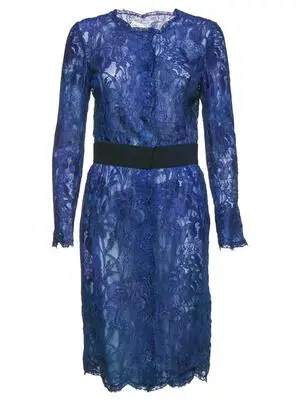 Emilio Pucci Lace Midi Dress - Blue