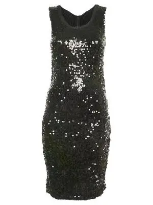 Dolce & Gabbana Sequin Embellished Mesh Dress - Black