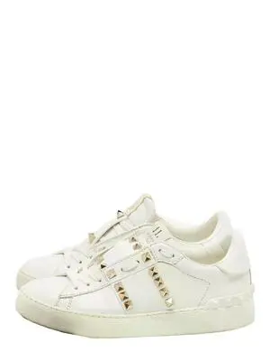 Valentino Garavani Rockstud Leather Sneakers - White