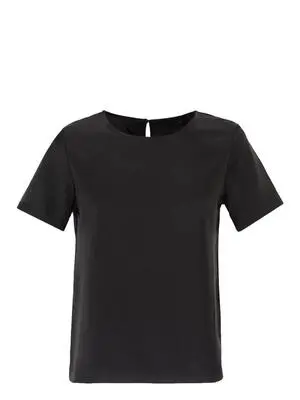 Max Mara Contrasting Texture T-shirt - Black