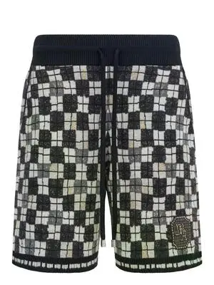Amiri Checkered Short - Black