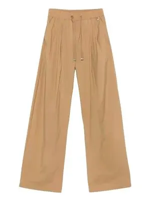 Herno Drawstring Pleated Palazzo Pants - Brown