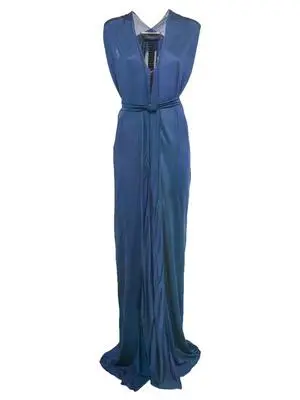 Roland Mouret Belted Maxi Dress - Blue