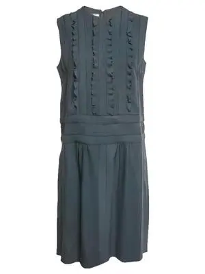 Prada Ruffle-detail Dress - Grey